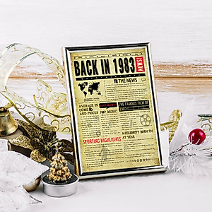 Giant 41th Birthday Card for Him Her, Retro 41th Birthday Cards for Men Woman, 41th Birthday Gift Cards for Husband Wife, Unique 41 Bday Card for Husband Wife, Back in 1983