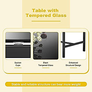 rattantree Patio Furniture Set, 4 Pieces Outdoor Rattan Garden Furniture Set Wicker Patio Conversation Furniture Set for Yard, Poolside, Lawn, Porch and Backyard (Black 1)