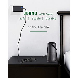 JOVNO 12V 1.5A Power Supply Adapter 100-240V AC to DC 12volt 18W 1amp 500mA 250mA Power Converter with 5.5x2.5mm Tip for Yamaha Piano 5050 WS2811 LED strip light Camera CCTV Security System Routers