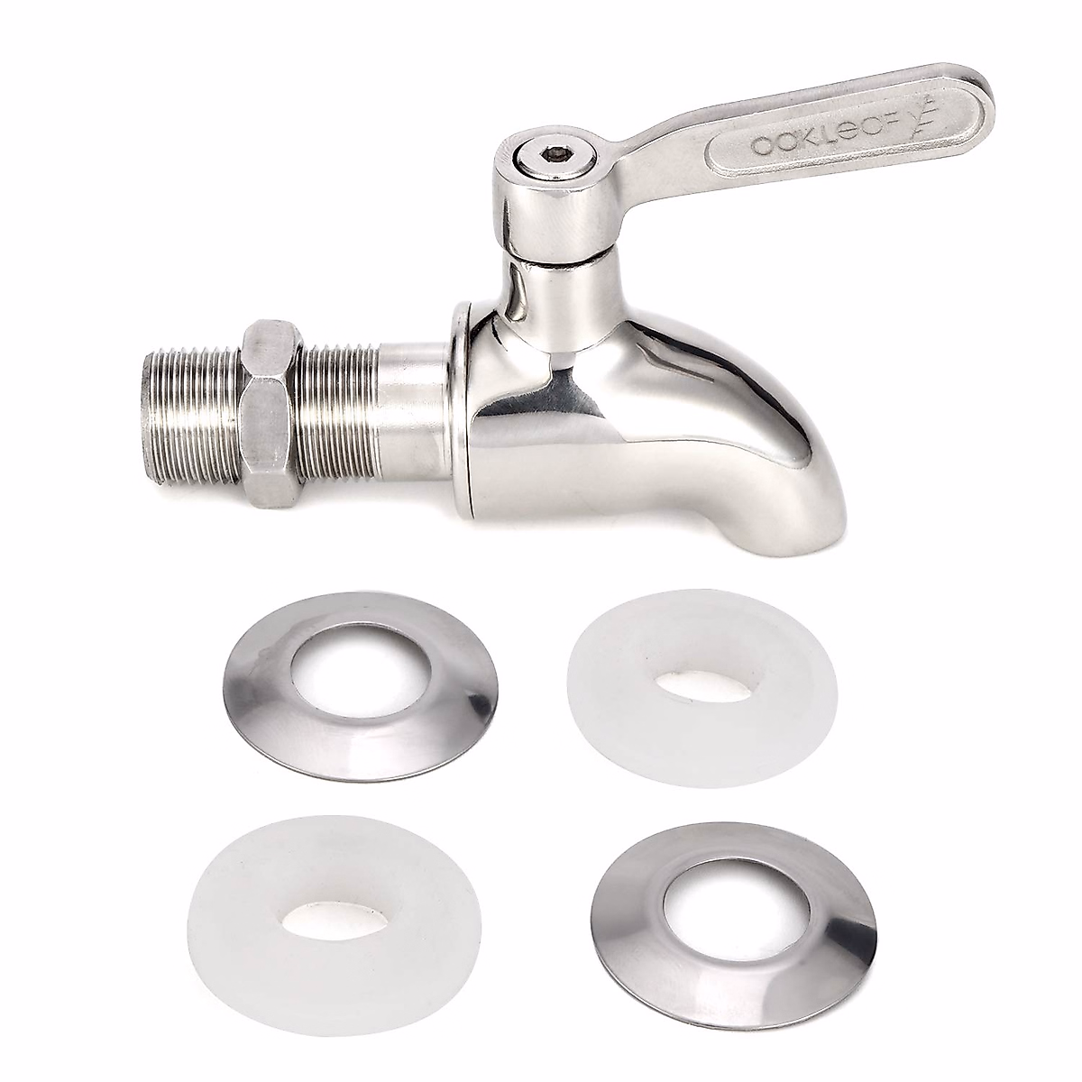 Beverage Dispenser Replacement Spigot,Oak Leaf Stainless Steel Spigot Polished Finished, Dispenser Replacement Faucet