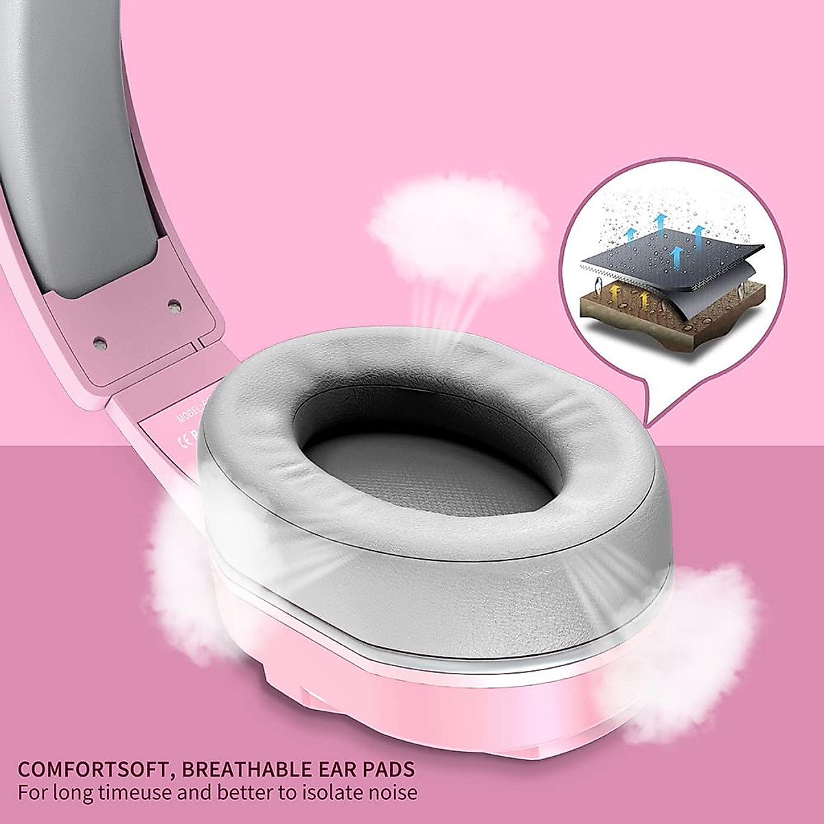 Kikc PS4 Gaming Headset with Mic for Xbox One, PS5, PC, Mobile Phone and Notebook, Controllable Volume Gaming Headphones with Soft Earmuffs, Headphones for Kid