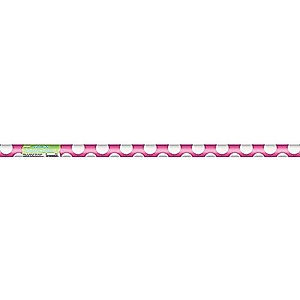 Unique 43239 Polka Dots Paper Gift Wrap, 30" x 5", Hot Pink
