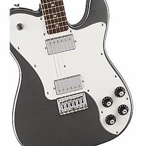 Squier Affinity Series Deluxe Telecaster Electric Guitar, with 2-Year Warranty, Charcoal Frost Metallic, Laurel Fingerboard