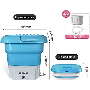 Luxmars Portable Washing Machine and Dryer Combo Mini Folding Washing Machine Washer