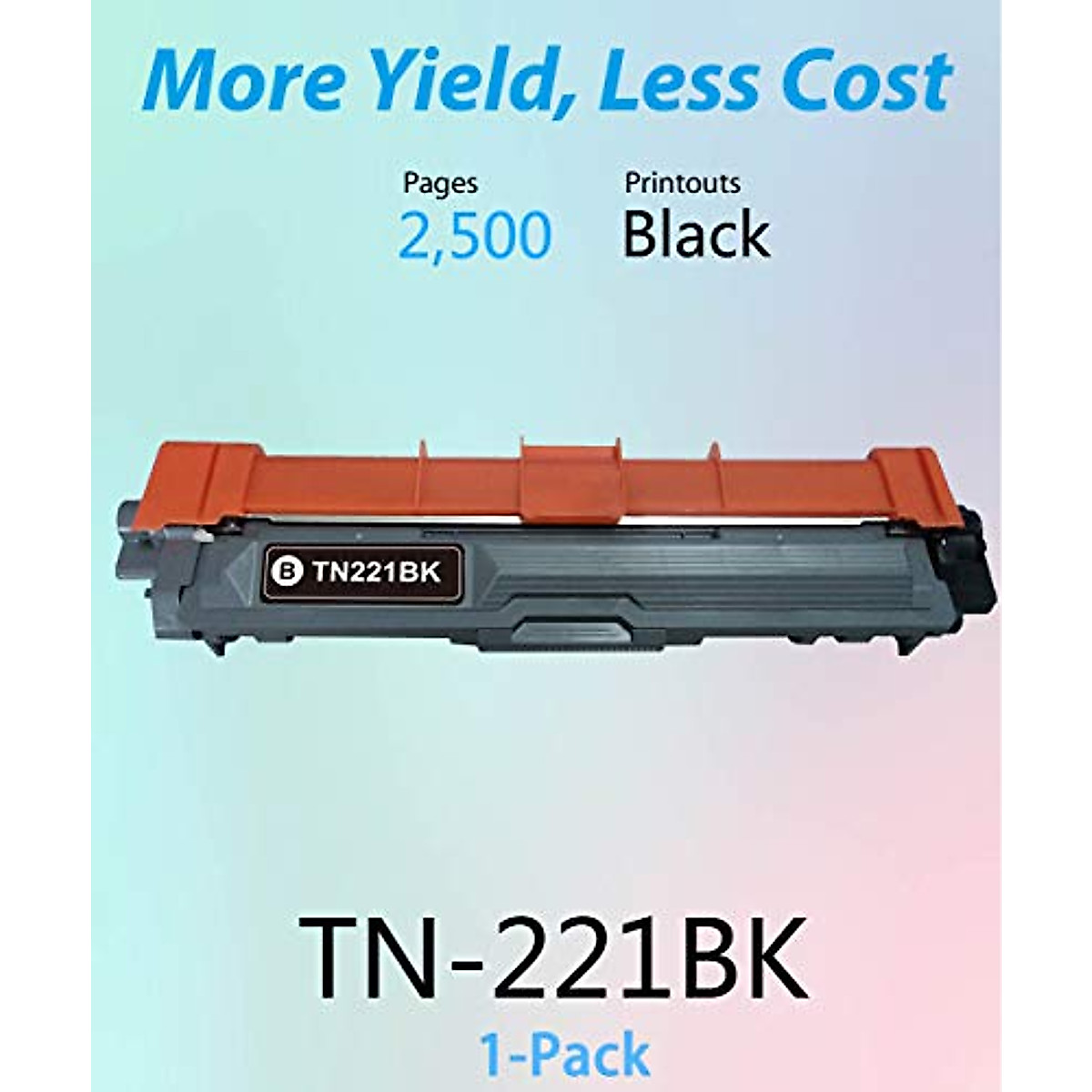 MM MUCH & MORE Compatible Toner Cartridge Replacement for Brother TN-221 TN221 TN221BK TN225 Used for HL-3140CW 3170CDW MFC-9130CW 9340CDW DCP-9022CDW 9055CDN Printers (1-Pack, Black)
