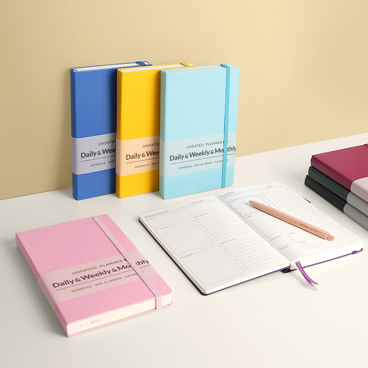 Forvencer 2024 Planner, Daily, Weekly & Monthly Planner 2024-2025 Academic Year, Durable Hardcover Weekly Planner for Work, School, Home, Start Anytime, A5(5.8'' x 8.3''), Dark Green