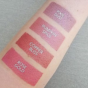 Aromi Dusty Rose Metallic Liquid Lipstick, Rosy Pink Nude Lip Color, Shimmery Finish, Waterproof, Long Lasting, Vegan, Cruelty-Free, Handmade (Pixie Dust)