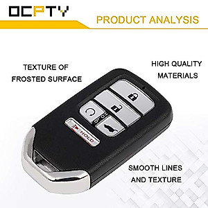 OCPTY 2 PCS Uncut Keyless Entry Remote Control Key Fob for 2016-2020 for Honda for Civic for Honda for CR-V for Honda for Pilot KR5V2X V44 433.92 7812D-V2X A2C98317400 5 Buttons