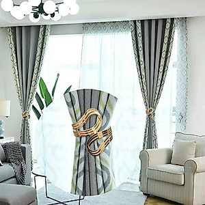 High-Elastic Curtain Ties for Thin or Thick Alloy Curtain Tiebacks Curtain Tie Backs for Curtains Curtain Holdbacks Curtain Holders for Drapes Curtain Holdback for Office Bedroom Home Essentials 1pcs