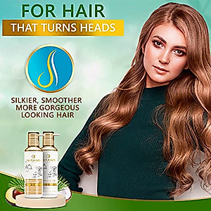 Shampoo and Conditioner Set Coconut Oil and Jojoba - Sulfate and Paraben Free Intense Moisturizing Treatment - For Hydrating Your Scalp and Restoring Dry and Damaged Hair