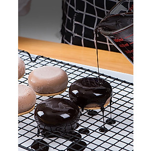 NatureMan Set of 2 Baking Cooling Rack, 16" x 10"Nonstick Wire Baking Rack，for Cooking, Roasting, Grilling, Easy to Clean