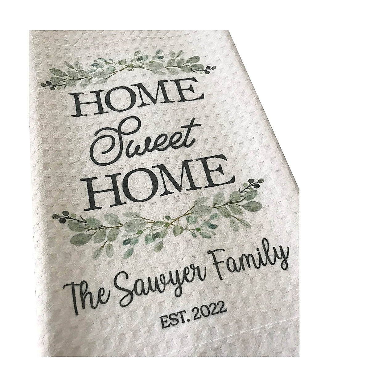 Personalized Name Home Sweet Home Waffle Towel