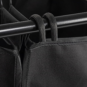 Household Essentials Rolling Triple Laundry Sorter, Black