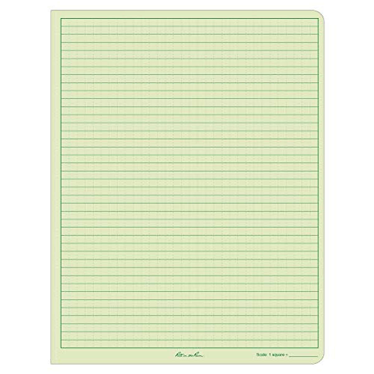 Rite in the Rain Weatherproof Hard Cover Notebook, 8 3/4" x 11 1/4", Green Cover, Universal Pattern (No. 970F-MX)