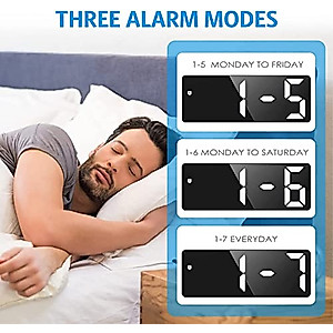 Digital Alarm Clock, [Upgraded Version] LED Clock for Bedroom, Electronic Desktop Clock with Temperature Display, Adjustable Brightness, Voice Control, 12/24H Display for Home, Bedroom, Office
