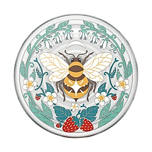 PopSockets Plant-Based Phone Grip with Expanding Kickstand, Eco-Friendly PopSockets for Phone - Translucent Bee Boho