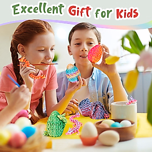 SHUWND 4PCS Easter 3D Printed Dragon Eggs with Dragon Inside,Easter Basket Stuffers,Easter Basket Essentials,Prefilled Mini Eggs Articulated Crystal Dragon Fidget Toys,Mystery 3D Printed Animals Set