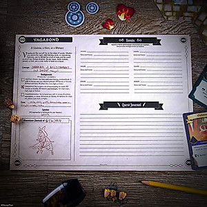 Quests of Yore: Barley's Edition | Role Playing Board Game Featured in Disney Pixar Onward Film | Officially Licensed Pixar Game | Featuring RPG Elements with Quest Master & D4, D6, D8, and D12 Dice