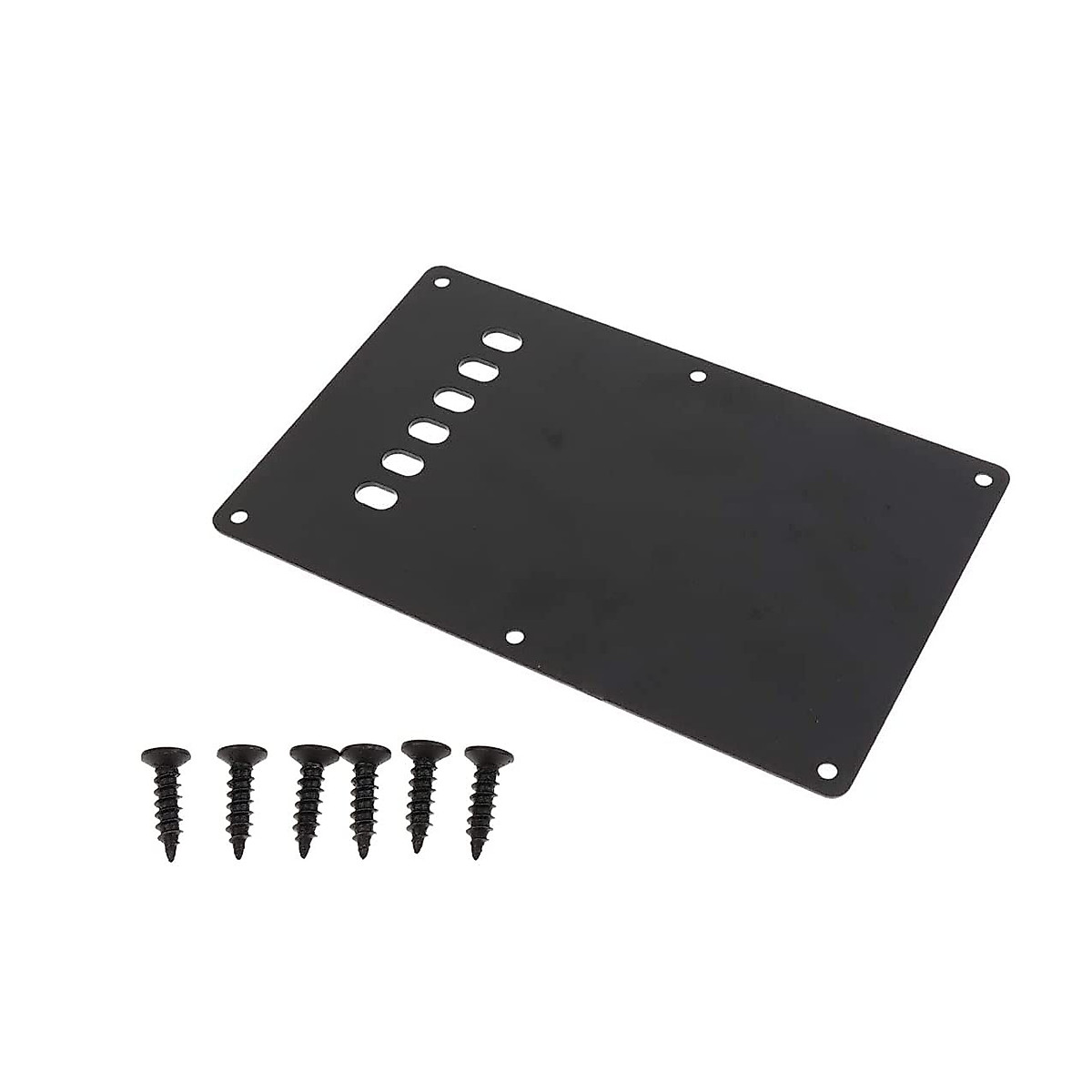 Jiayouy 2PCS Pickguard Tremolo Cavity Cover Backplate with Screws for Electric Guitar Black