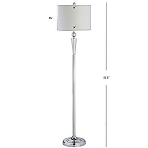 JONATHAN Y JYL2022A Reese 59.5" Crystal LED Floor Lamp Modern,Contemporary,Traditional,Glam for Bedrooms, Living Room, Office, Reading, Clear/Chrome