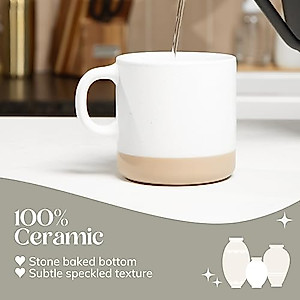 Unboxme Givenne Ceramic Mug Set 4pk of 12oz - Trendy Gloss Body & Nature-Baked Base - Microwave-Safe Coffee Mug with Unique Artisanal Character - Ceramic Material - For Coffee Mugs and Coffee Cups
