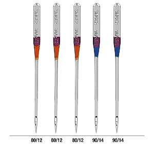Singer 44729 Quilting Machine Needles, Sizes 80/11 & 90/14, Multicolor 5 Count