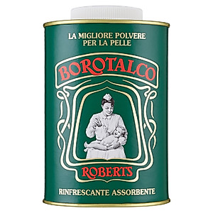 Borotalco Body Powder, 17.5 oz, Italian Classic Talc, Floral Scent, Dermatologically Tested, For Newborns & External Use Only