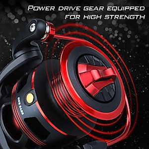 One Bass Fishing reels Light Weight Saltwater Spinning Reel - 39.5 LB Carbon Fiber Drag,12+1 BB Ultra Smooth All Aluminum Inshore Reel for Saltwater or Freshwater
