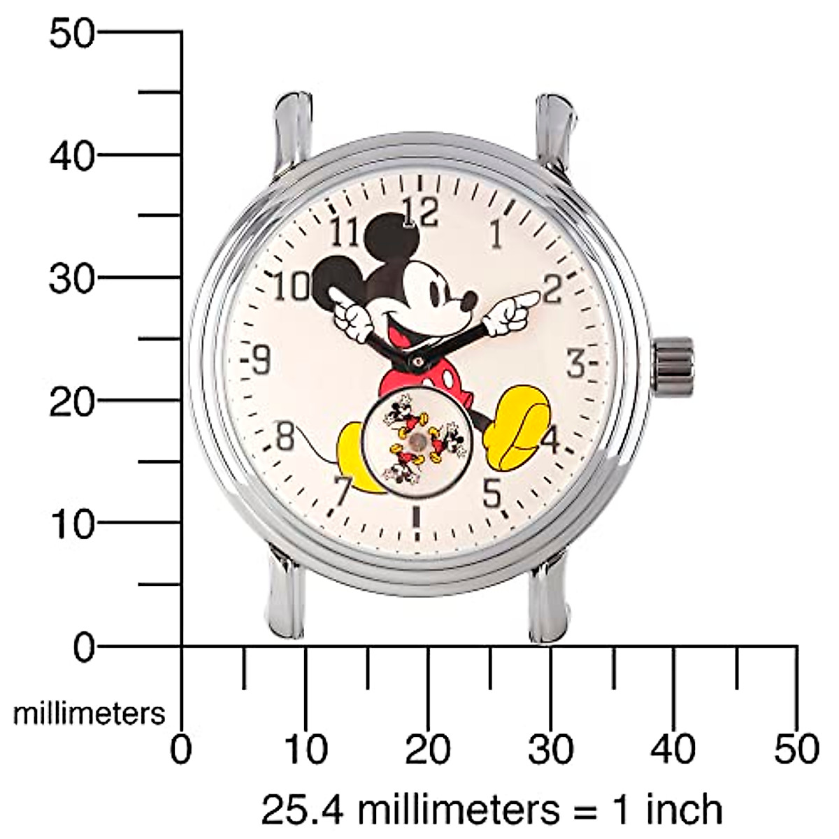 Disney Mickey Mouse Adult Vintage Articulating Hands Analog Quartz Watch