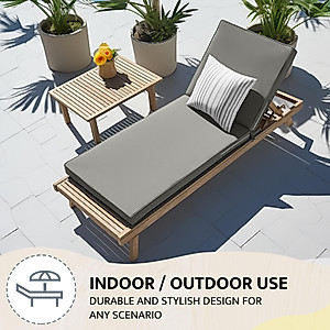 mudilun Lounge Chair Cushion Water-Proof Outdoor Chaise Lounge Cushions Thickened Durable Outdoor Furniture Lounge Chair Pads for Garden Patio Pools Beach