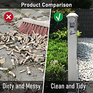 RDUIGT Commercial Stainless Steel Trash Can Outdoor Trash Receptacle with Removable Inner Bucket, All-Metal Construction, Suit for Patio Hotel Street Office Porch