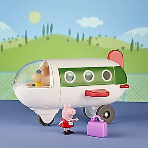 Peppa Pig Peppa’s Adventures Air Peppa Airplane Vehicle Preschool Toy with Rolling Wheels, 1 Figure, 1 Accessory; for Ages 3 and Up