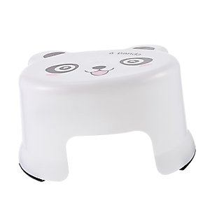 Homoyoyo Cartoon Plastic Stool Baby Sink Stools for Adults Round Ottoman Stool Kids Stools Home Step Stool Safety Steps Bathroom Chair Aldult Child White Plastic Chair