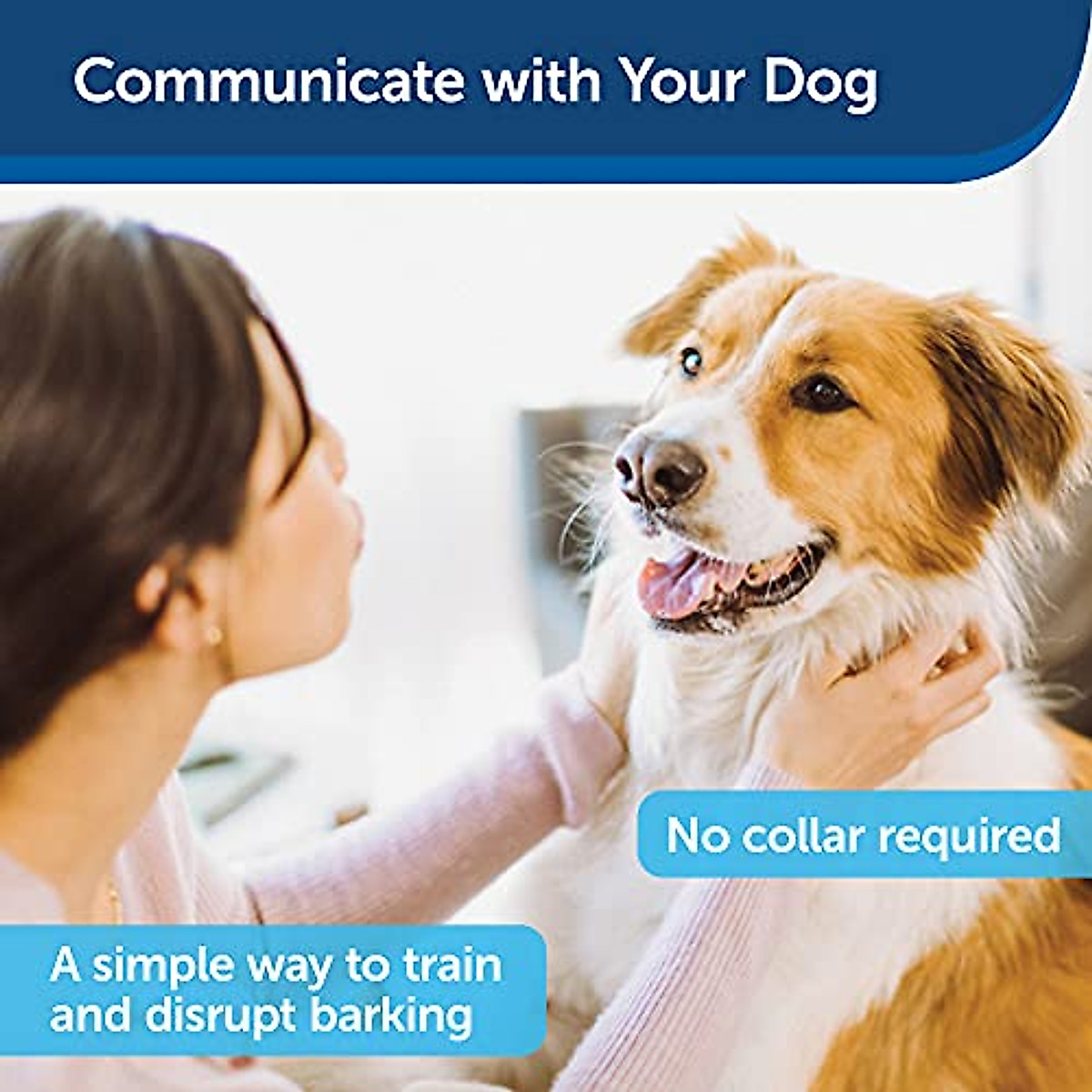 PetSafe Indoor Ultrasonic Dog Bark Control - No Collar Needed - Up to 25 ft Range - Anti-Bark Pet Training System - Automatic with Manual Trainer Button