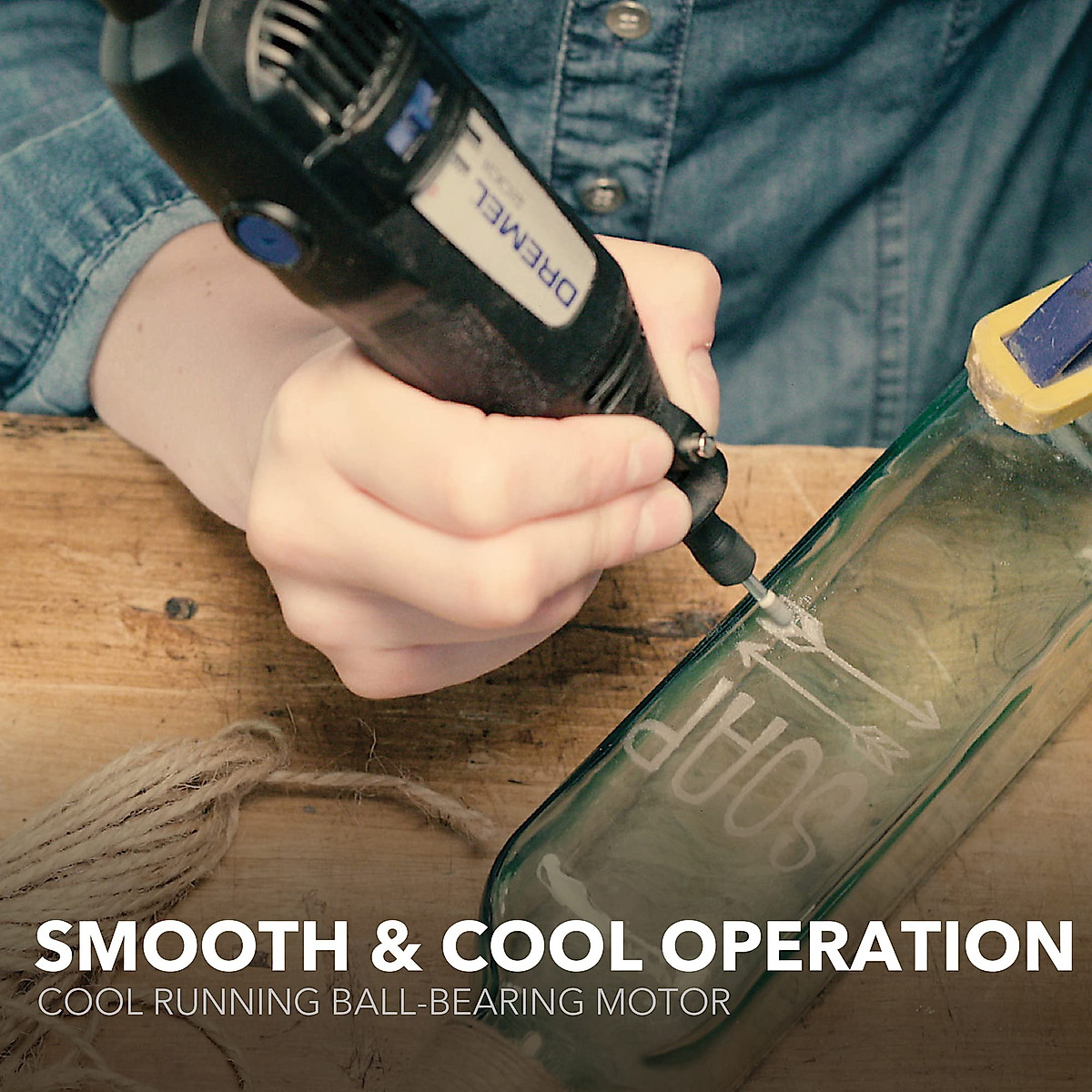 Dremel 200-1/15 Two-Speed Rotary Tool Kit with 1 Attachment 15 Accessories - Hobby Drill, Woodworking Carving Tool, Glass Etcher, Small Pen Sander, Garden Tool Sharpener, Craft and Jewelry Drill