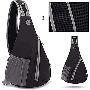 Peicees Sling Bag Chest Shoulder Bag Crossbody Waterproof Lightweight Nylon Hiking Backpack Cycling Travel Daypack for Men & Women