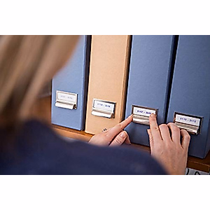 Brother P-Touch, PTM95, Monochrome, Handy Label Maker, 9 Type Styles, 8 Deco Mode Patterns, Navy Blue, Blue Gray