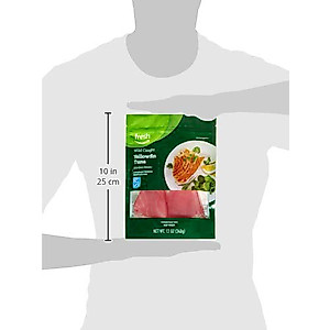 Amazon Fresh Brand, Wild Caught Yellowfin Tuna Steaks, Frozen, Sustainably Sourced, Phosphate Free, 12 Oz
