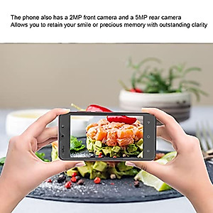 Dpofirs Unlocked Smartphone for Android 6, 5" FHD Screen, 2GB RAM 32GB ROM, 2200mAh Battery, GSM Unlocked Cell Phone, Facial Recognition, Dual SIM Slot Smartphone(Coffee Purple)