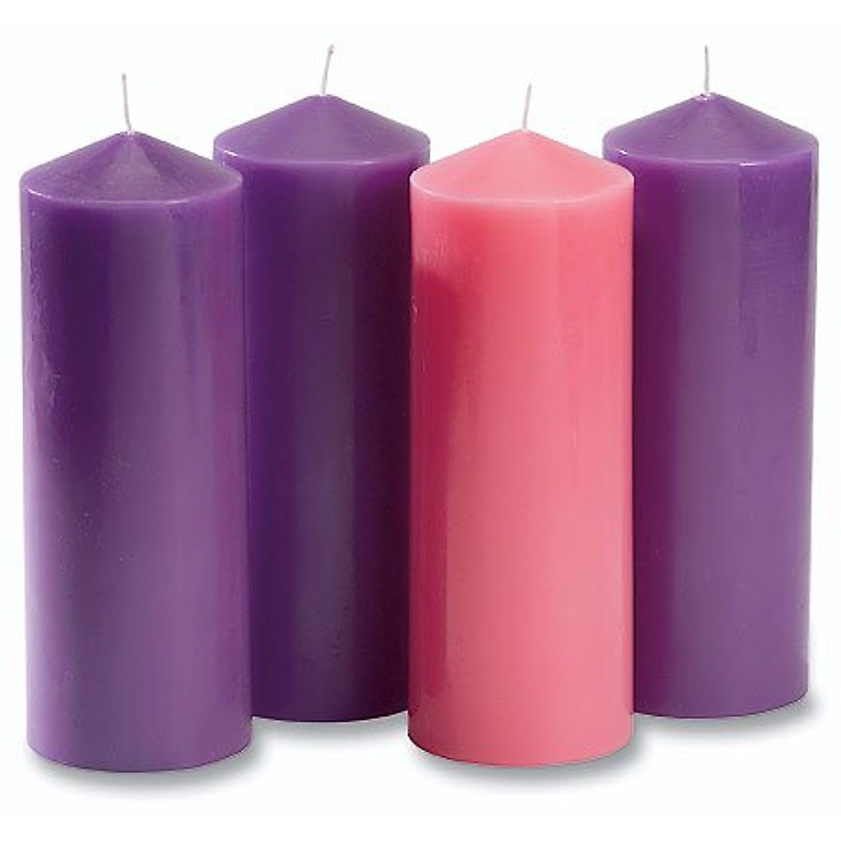 Purple Advent Pillar Candle Set