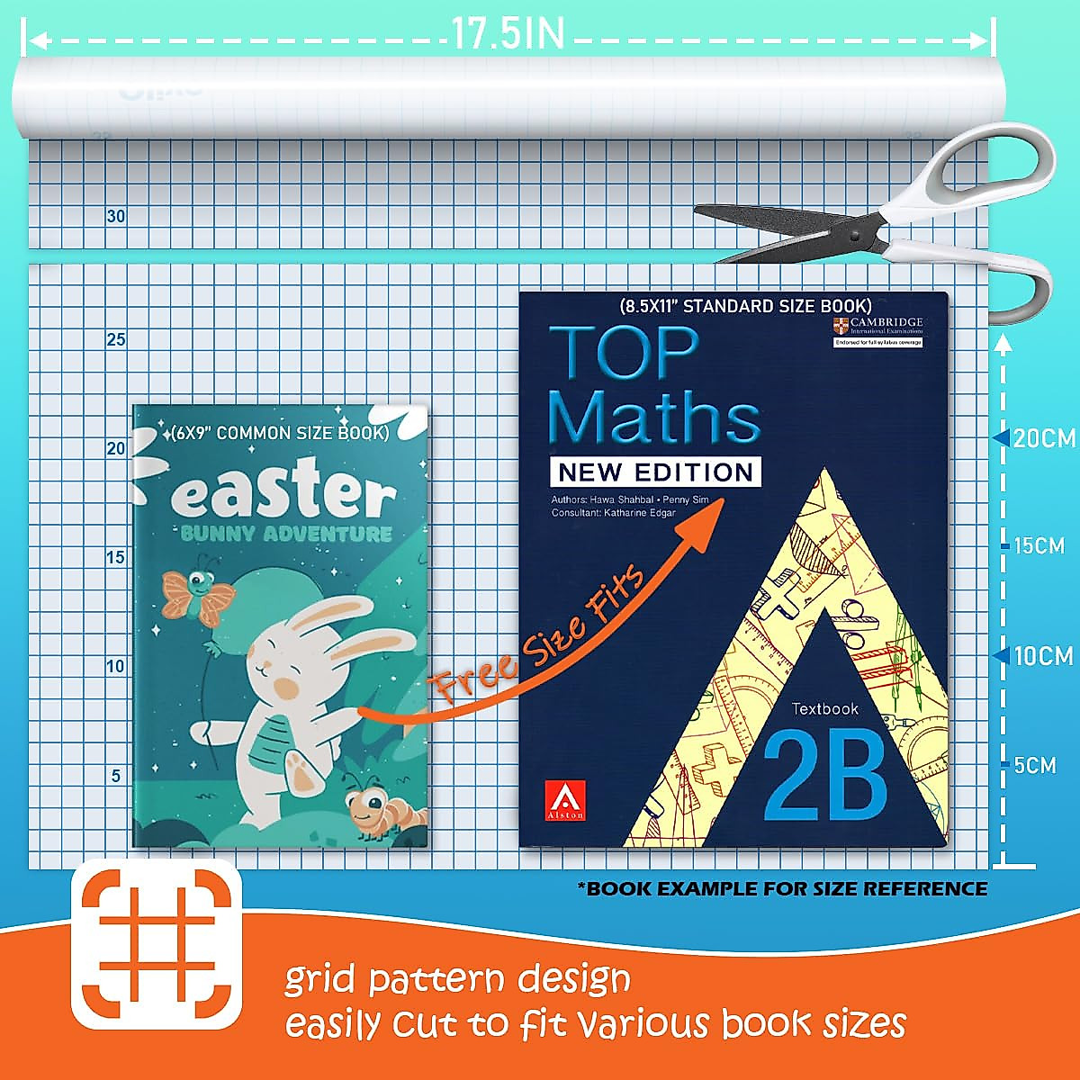 Olivo Clear Contact Paper Roll for Books Crafts 17.5 in x 10 ft Peel and Stick Adhesive Book Cover Plastic Protector