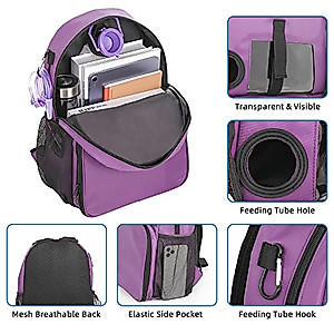 Fewener Feeding Tube Backpack for Feeding Tube G Tube J Tube GJ Tube Backpack - 15.8 Inch Gtube Feeding Backpack Modified Enteral Feeding Pump Backpack for teenagers/adults