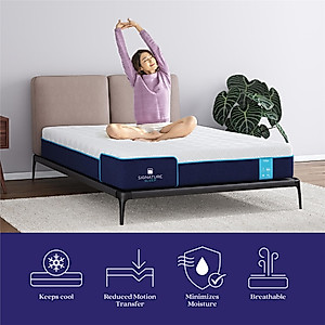 Signature Sleep Bliss 10 Inch Charcoal Cool Gel Memory Foam Mattress-in-a-Box, Medium, Certipur-US and Oeko-TEX, Twin