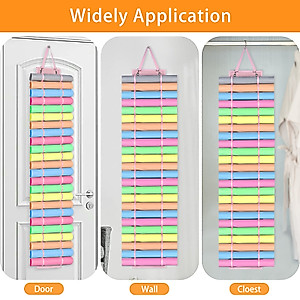 Mightree Vinyl Roll Holder, Wall Mount Vinyl Roll Organizer, Foldable Vinyl Holder Bag for Craft Collecting Vinyl Paper, Wrapping Paper, Hanging Door Vinyl Bag with 24 Compartments, Pink