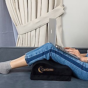 Cartizma Ergonomic Foot Rest for Under Desk at Work, Memory Foam Foot Stool for Office & Gaming Chair, Adjustable Height for Back & Hip Pain Relief, Under Desk Footrest for Leg Rest, Desk Foot Stool