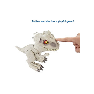 Mattel Jurassic World Toys Camp Cretaceous Feeding Frenzy Indominus Rex Interactive Dinosaur, Bite Reflex, Toy Ribs, Lights & Sounds, Authentic Detail, Ages 4 Old & Up [Amazon Exclusive]