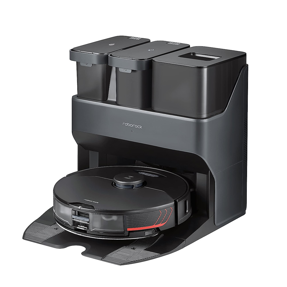 roborock S7 MaxV Ultra Robot Vacuum and Mop, Auto Mop Washing with Empty Wash Fill Dock, Self-Emptying, Self-Refilling, ReactiveAI 2.0 Obstacle Avoidance, 5100Pa Suction, Works with Alexa (Renewed)