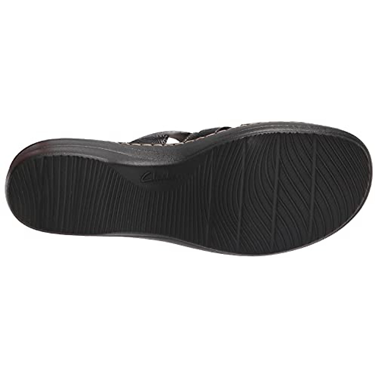 Clarks womens Merliah Karli Sandal, Black Leather, 9 US