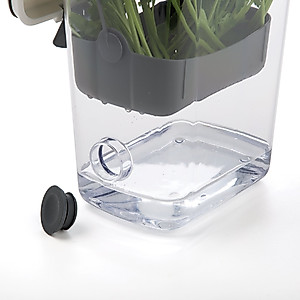 Progressive International PKS-930 BPA-Free Plastic ProKeeper Herb Keeper with Removable Silicone Drain Plug, 1 Piece, White