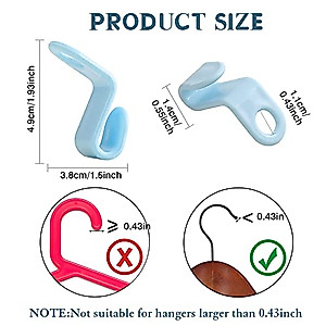 Clothes Hanger Connector Hooks 100 PCS, Hanger Extender Clips, Thicken, Load 30 Pounds,Cascading Hangers Space Saving Organizer for Heavy Duty Clothes Closet Plastic Mini Cascading Connection Hooks